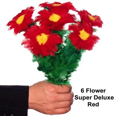 Appearing Flower Bouquet SIX RED Blooms - Tricksupply